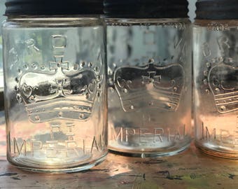 Vintage glass jar | Etsy