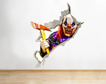 Scary clown sticker | Etsy