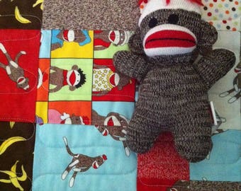 Sock monkey quilt | Etsy