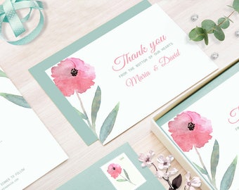 Watercolor thank you | Etsy