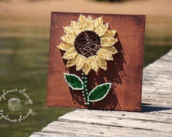 Sunflower string art | Etsy