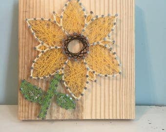 Sunflower string art | Etsy