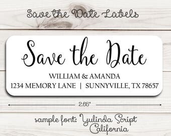 Save the date labels | Etsy