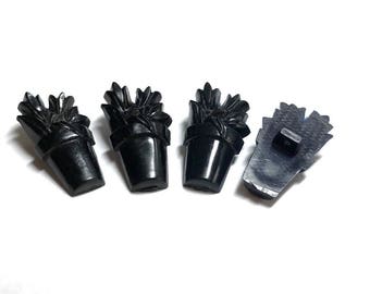 Flower pot buttons | Etsy