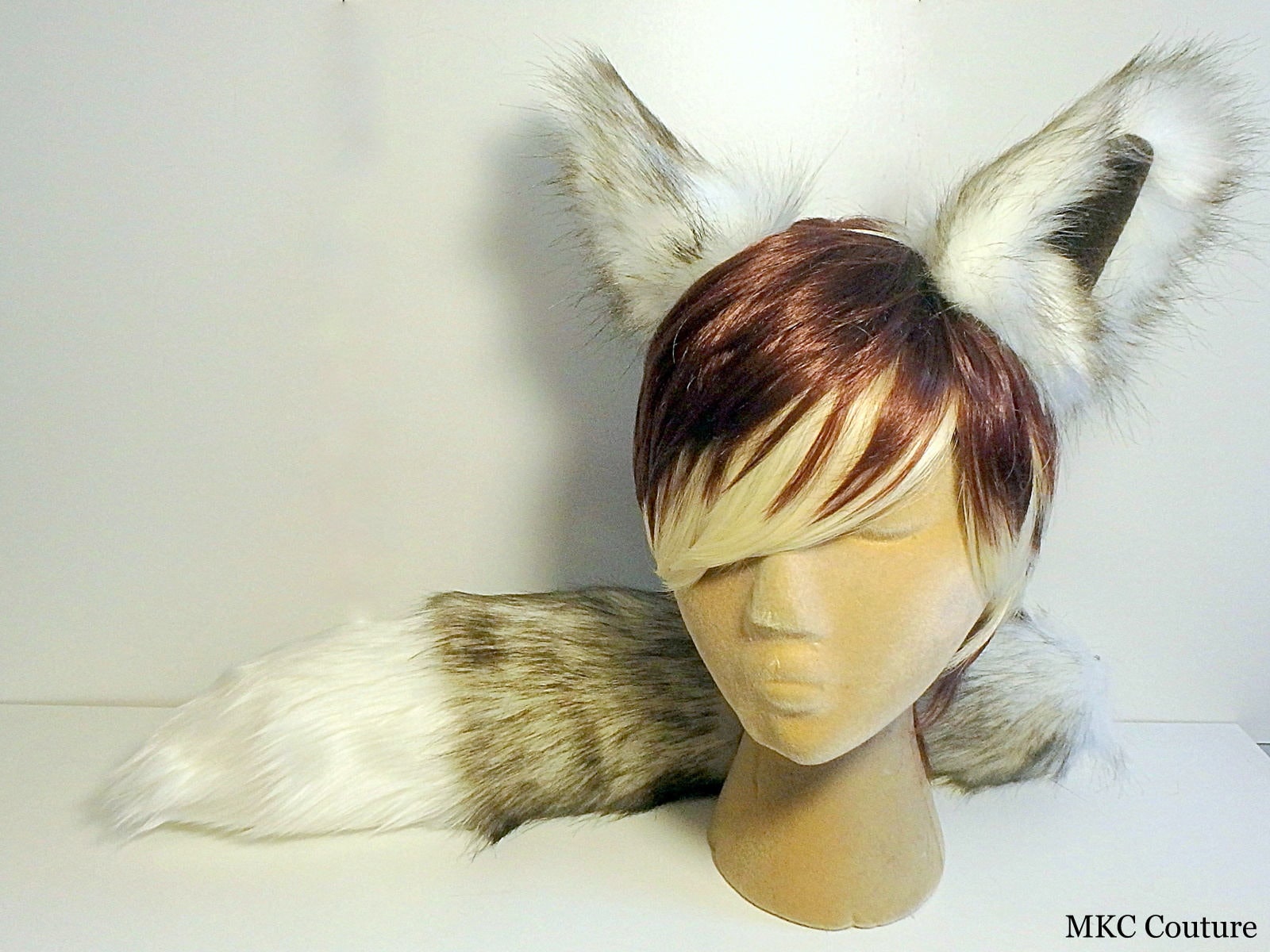 Arctic Wolf Halloween Costume Wolf Ears and Wolf Tail-Anime