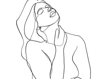 One line drawing | Etsy