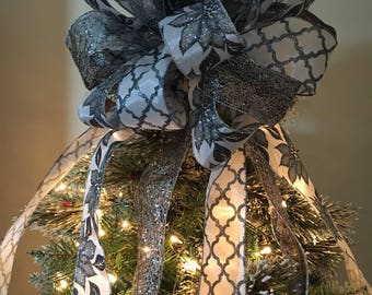 Tree topper bow | Etsy