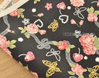 Shabby chic fabric | Etsy