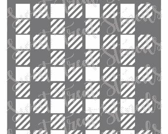 Plaid stencil | Etsy