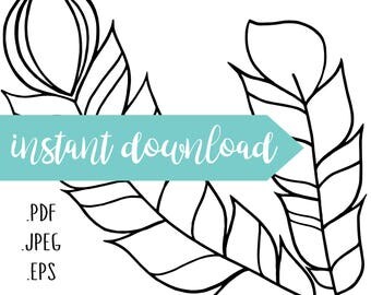 Feather coloring | Etsy