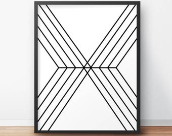 Geometric art print | Etsy