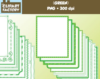 Clip Art: Colorful Digital Page Borders 18 Digital borders