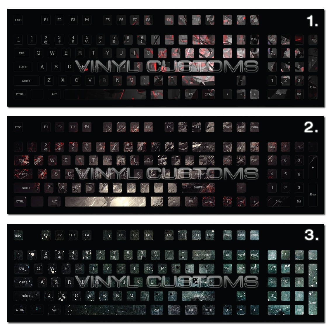 PC Keyboard Stickers for Mechanical Keyboard Keycaps Large