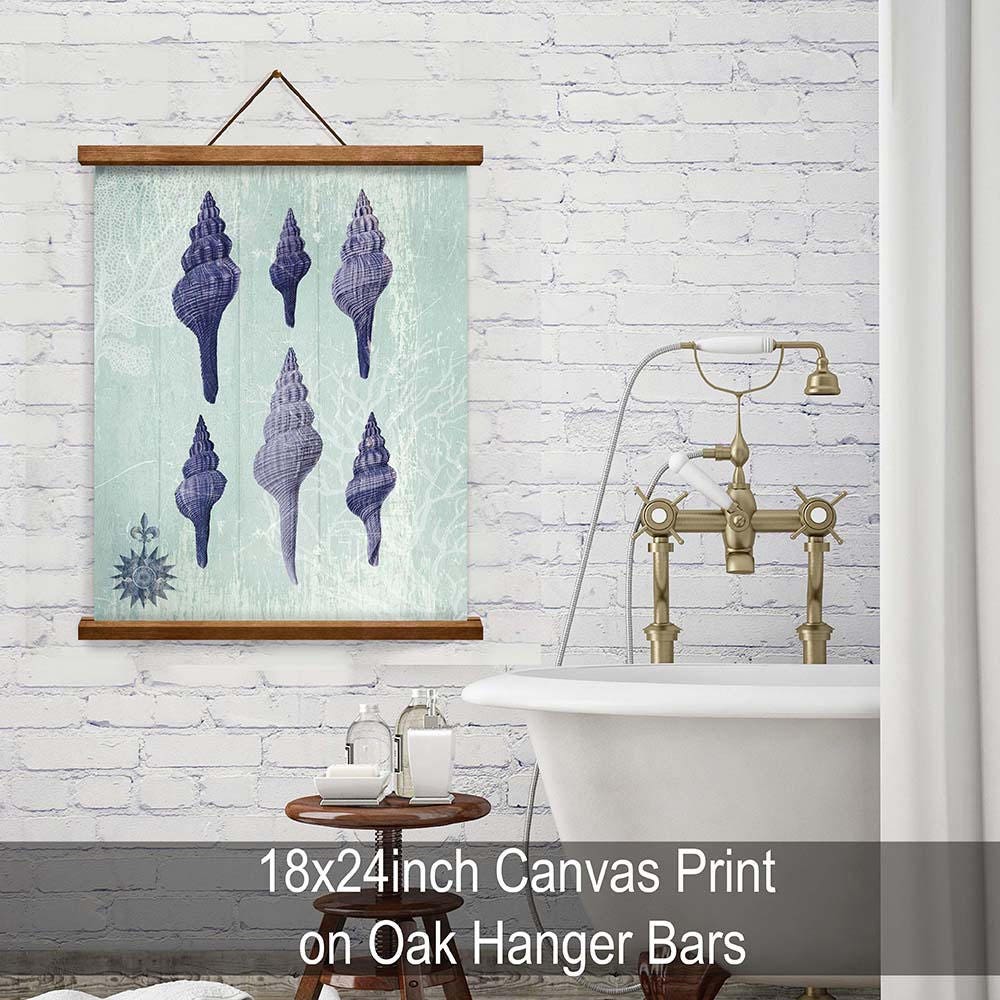 Seashell art print Collection 2 on Blue Shell decor Sea