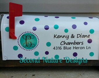 Custom Mailbox Monogram with Street 's