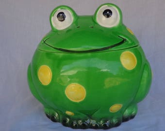 Frog cookie jar | Etsy