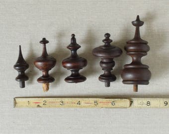 Wood finials | Etsy