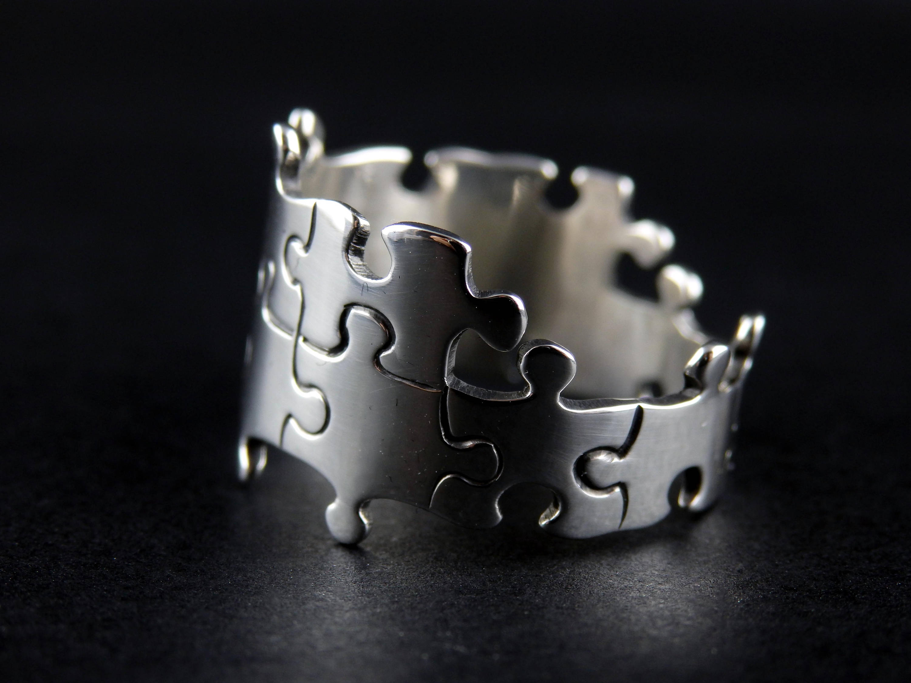 Puzzle Ring Handcrafted Sterling Silver Ring