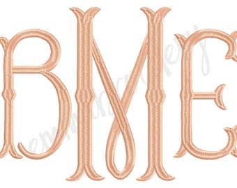 Fishtail monogram | Etsy