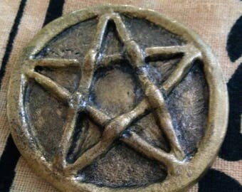 Gold pentacle | Etsy
