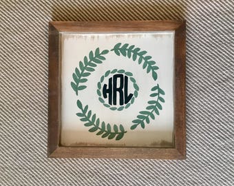 Monogram sign | Etsy