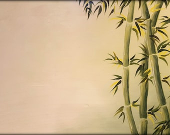Bamboo painting | Etsy