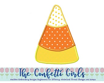 Candy Corn Appliqué Machine Embroidery Design Candy Girl