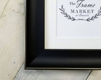 Black silver frame | Etsy