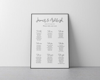 Wedding table plan | Etsy