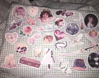 Creepy stickers | Etsy