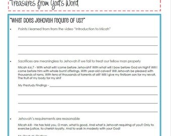 Bible worksheets | Etsy