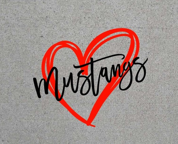 Mustangs Heart SVG