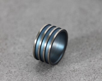Mens titanium ring | Etsy