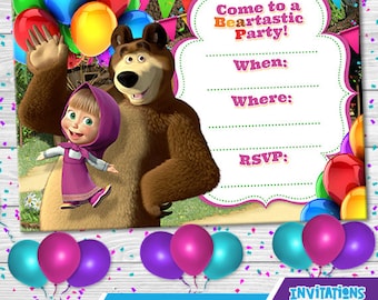 Masha invitation | Etsy