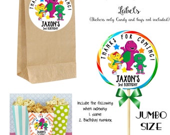 Barney stickers | Etsy