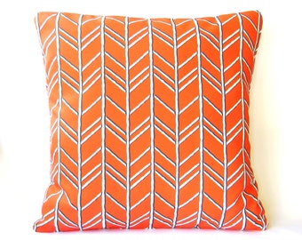 Navy orange pillow | Etsy