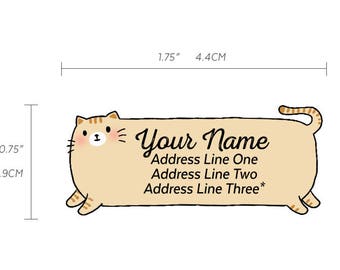 Cat address labels | Etsy