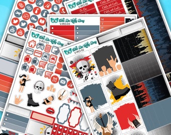 Rock band stickers | Etsy