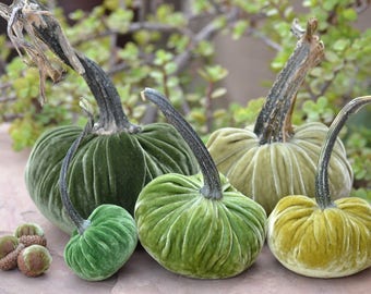 Velvet pumpkins | Etsy