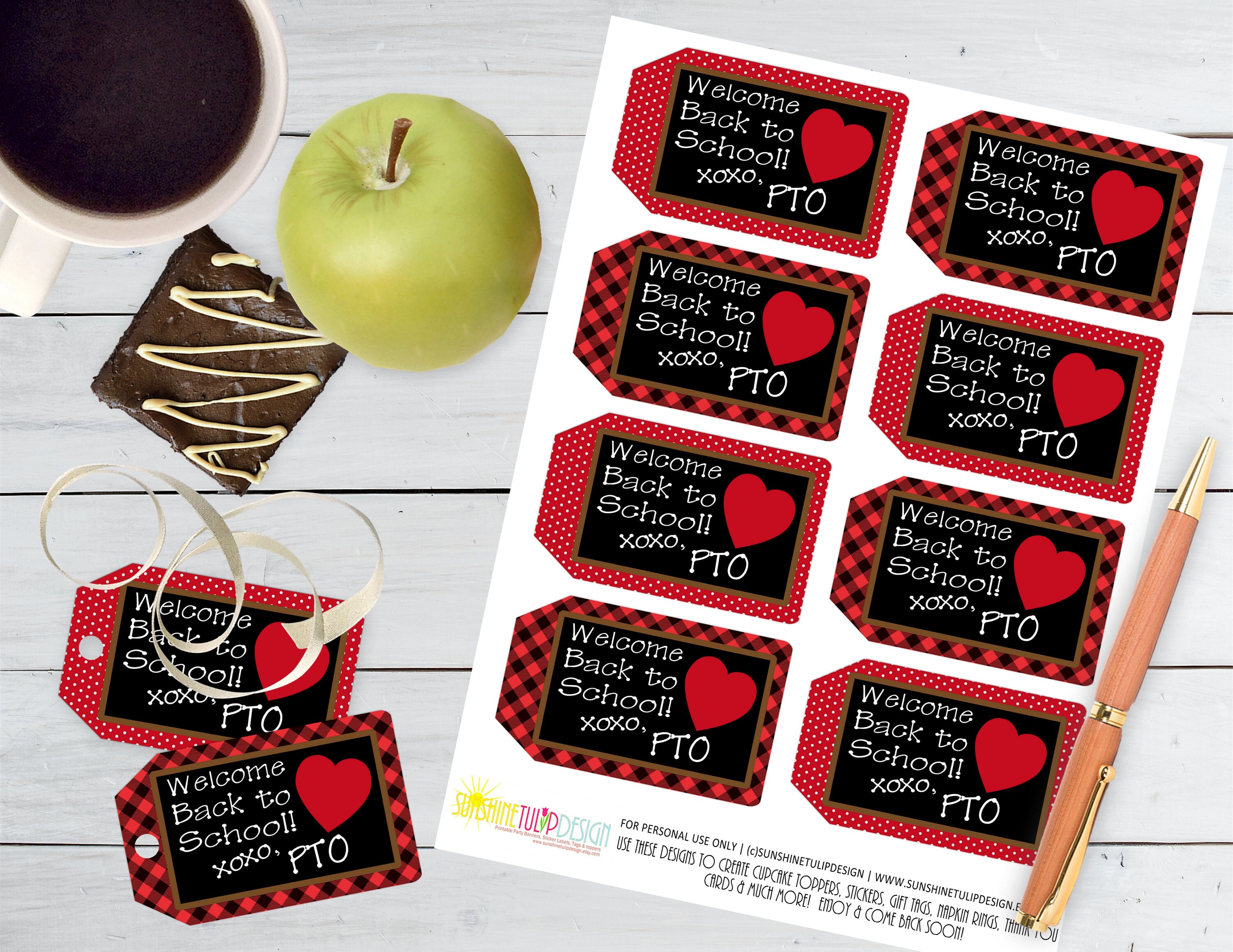 Printable PTO Tags Welcome Back To School Gift Tags