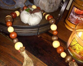 Fall bead garland | Etsy