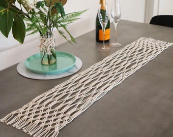 Macrame table runner | Etsy