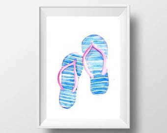 Flip flop painting | Etsy