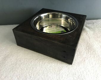 Rustic dog feeder | Etsy