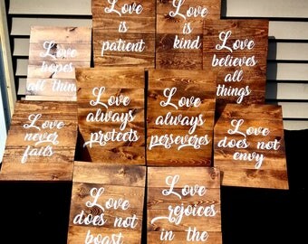 Wood wedding signs | Etsy