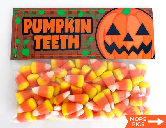 Printable Jack-O-Lantern Treat Bag Toppers, Kid's Halloween Party Favor ...
