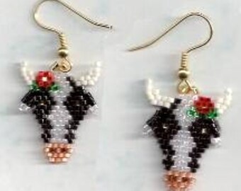 Brick stitch earring | Etsy