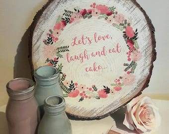 Log cake stand | Etsy