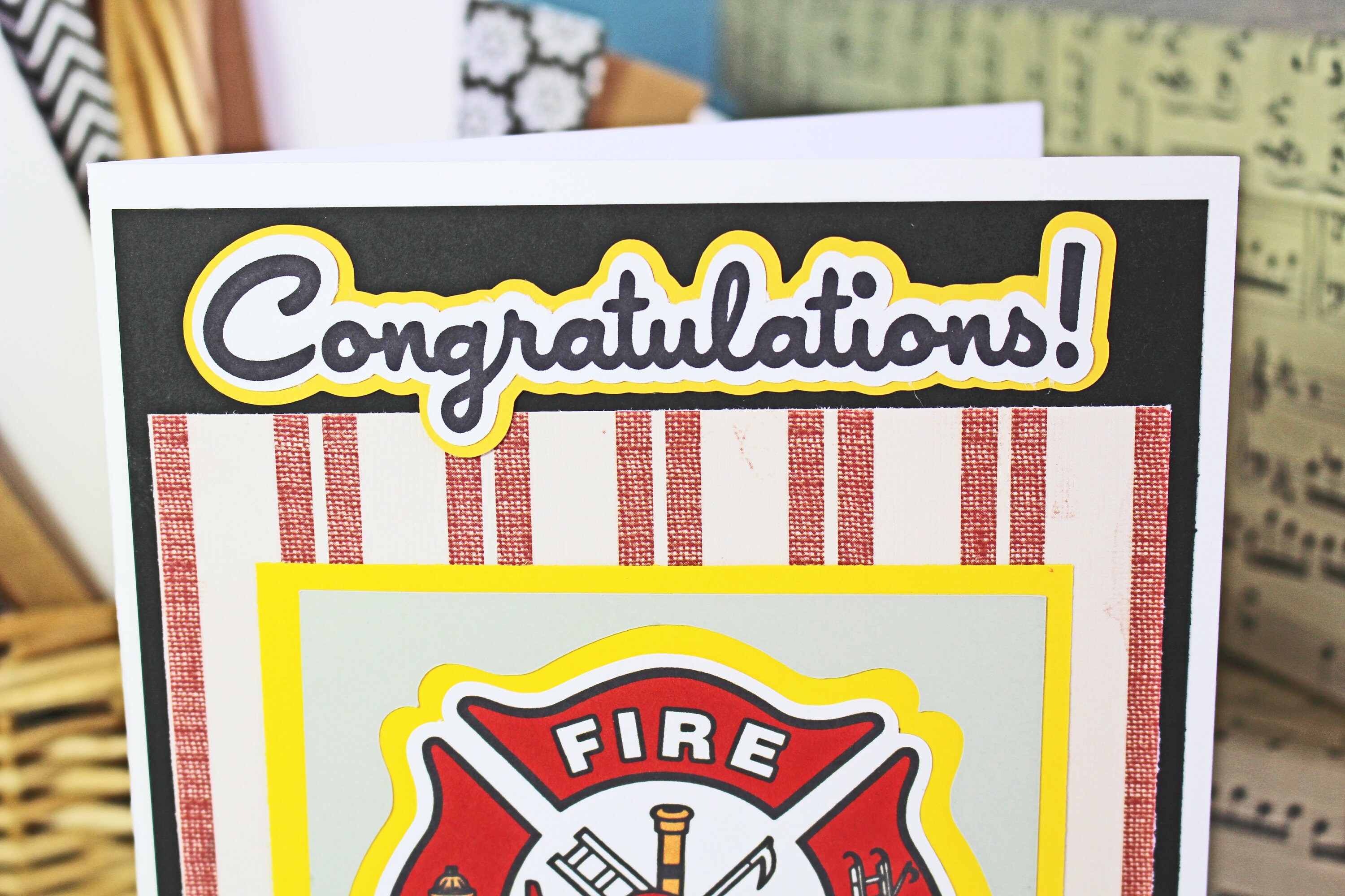 Firefighter Card, Handmade, Card, Retirement, Fireman, Promotion ...