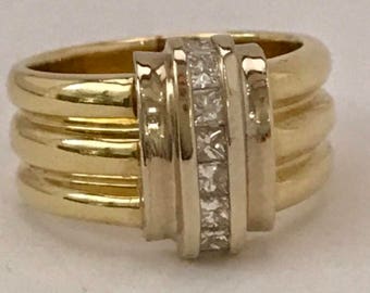 18k diamond ring | Etsy
